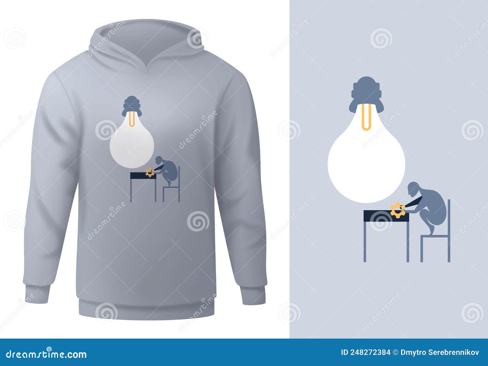 Vector Working Man in Flat Style . Editable Illustration Stock Vector ...