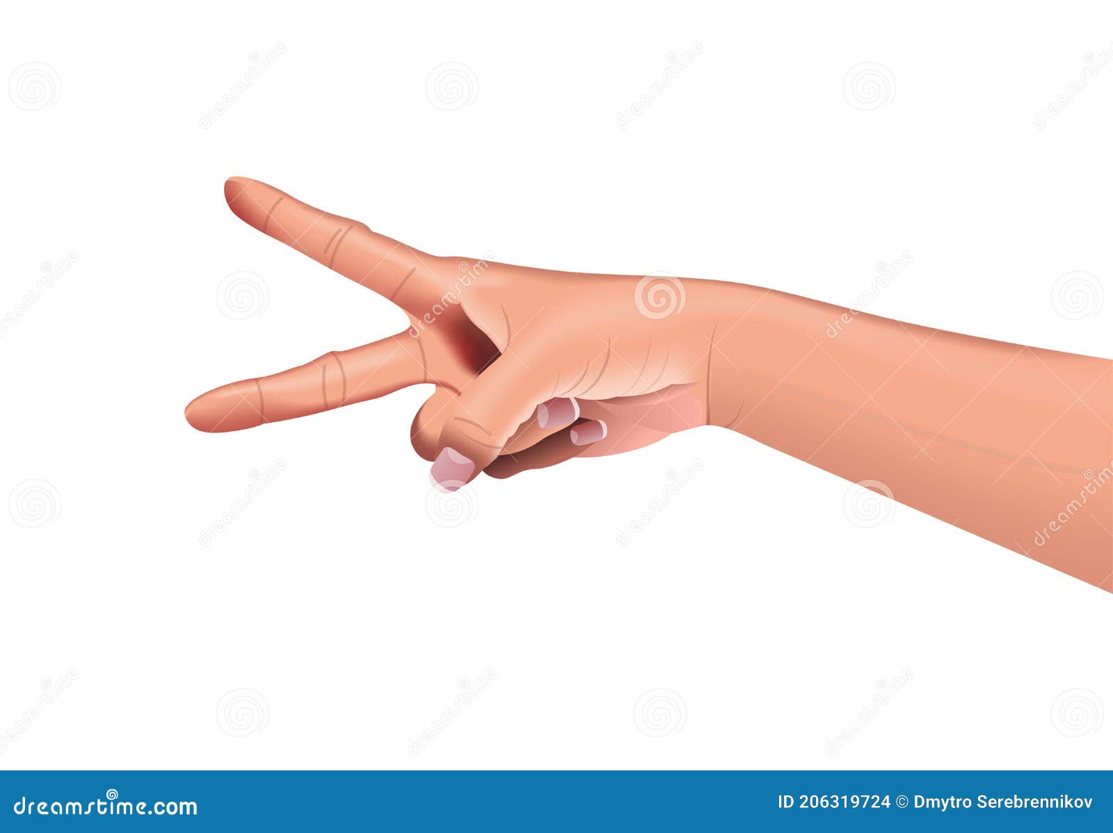 Vector Hand in Gradient Style Stock Illustration - Illustration of show ...