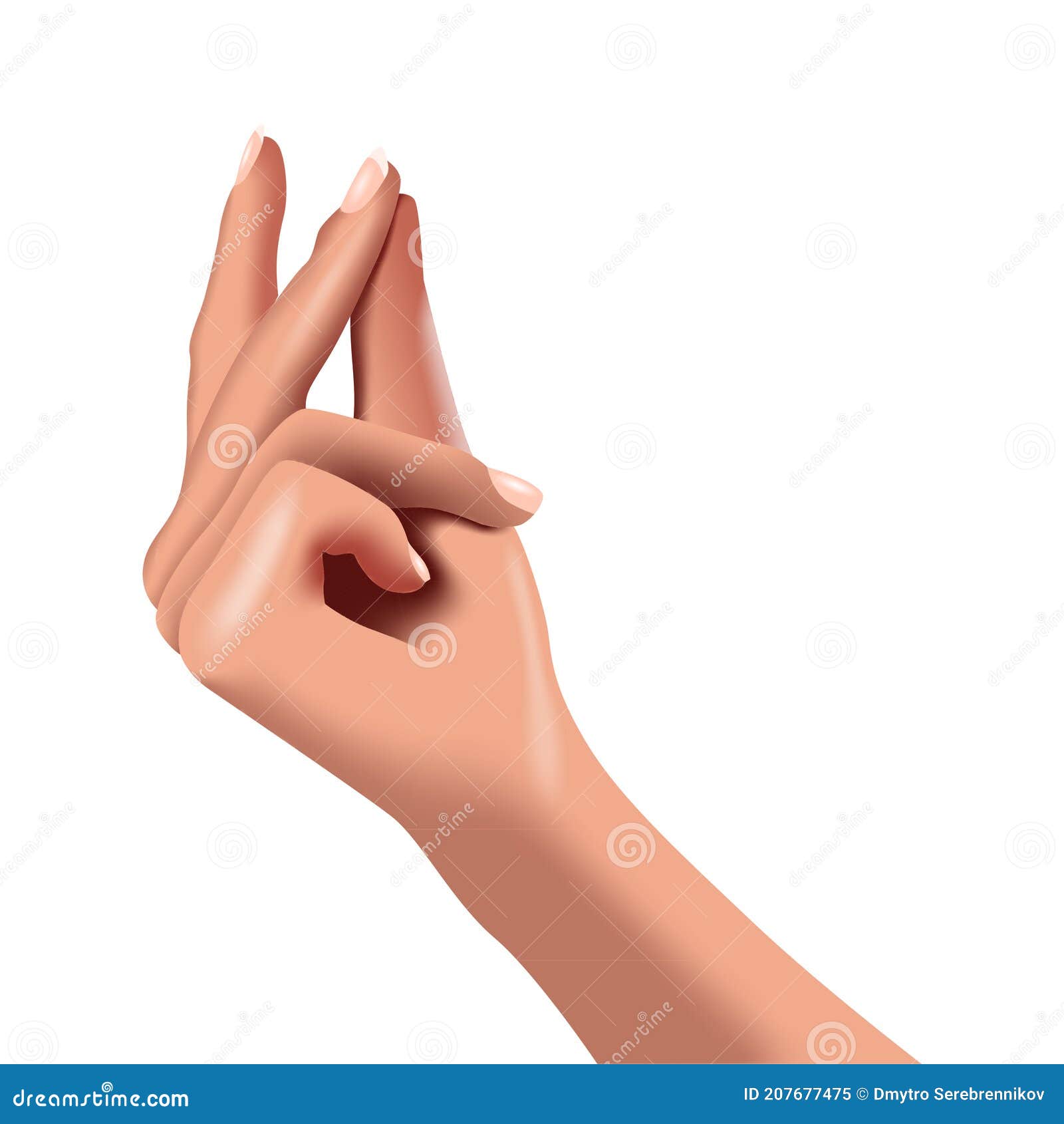 Vector Hand in Gradient Style. Digital Art Stock Illustration ...