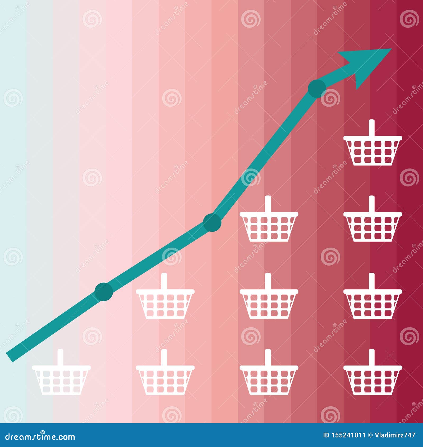 Sales growth chart stock vector. Illustration of increase - 155241011