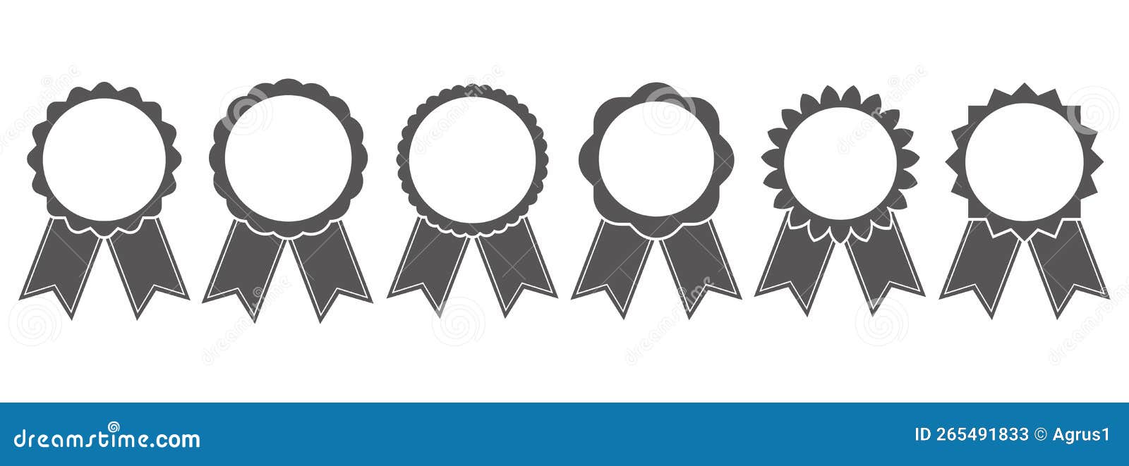 Vector Illustration of Gray Colored Award Banners Stock Vector ...