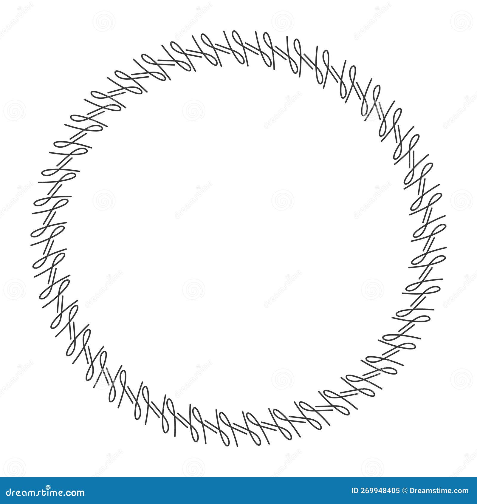 Vector Illustration of Gray Colored Circle Banner Frame Stock Vector ...