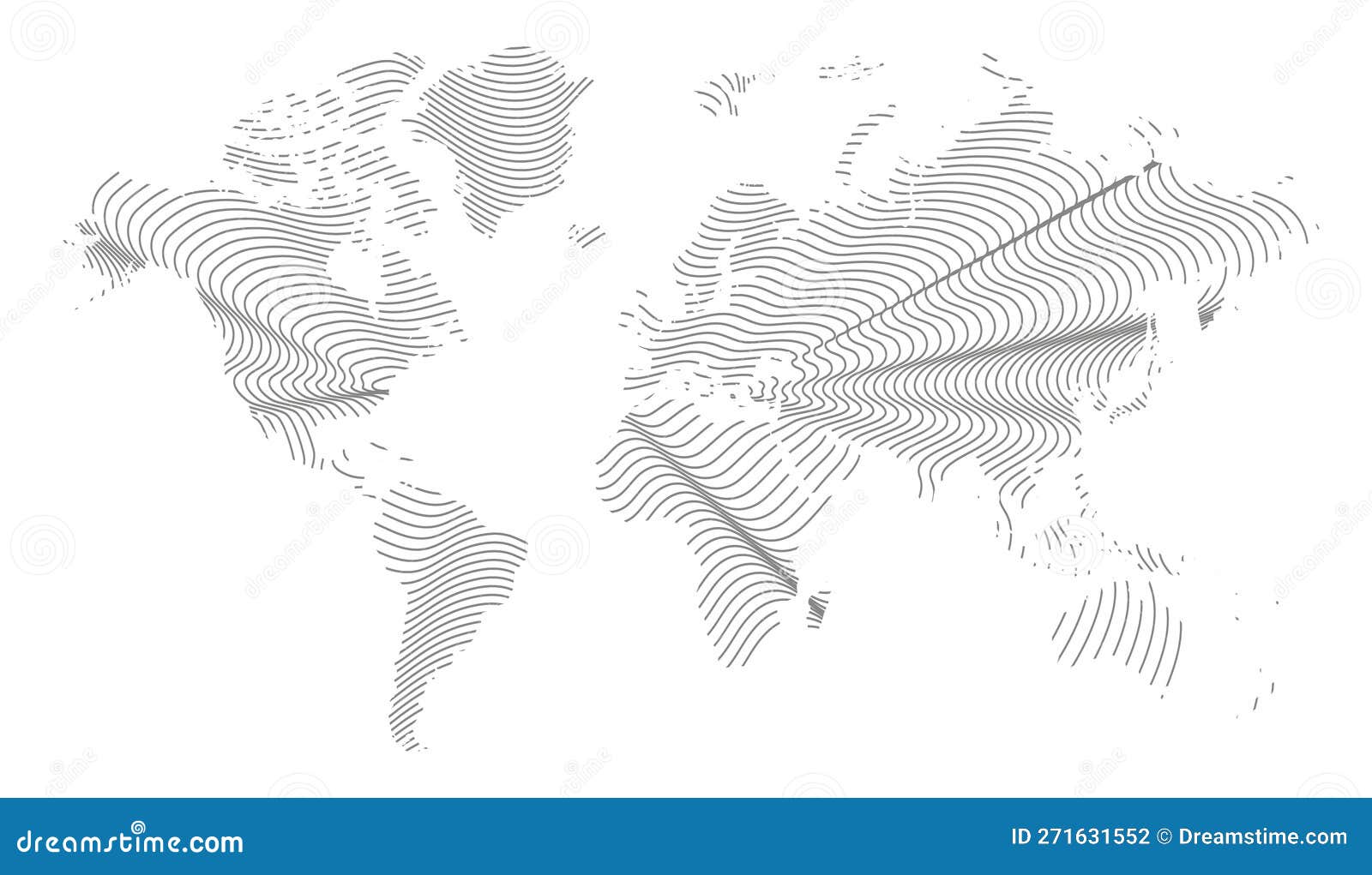Vector Illustration of Gray Colored Striped World Map Stock Vector ...