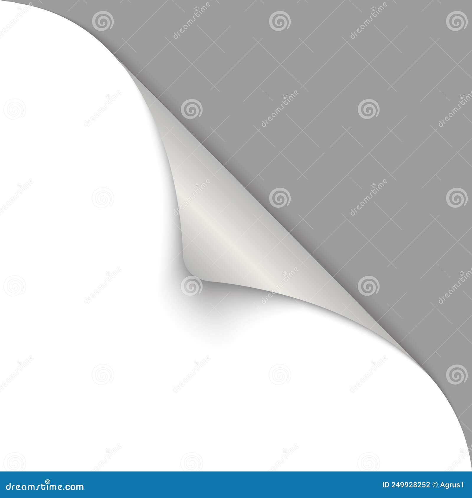Vector Illustration of Gray Corner Banner on White Background Stock ...