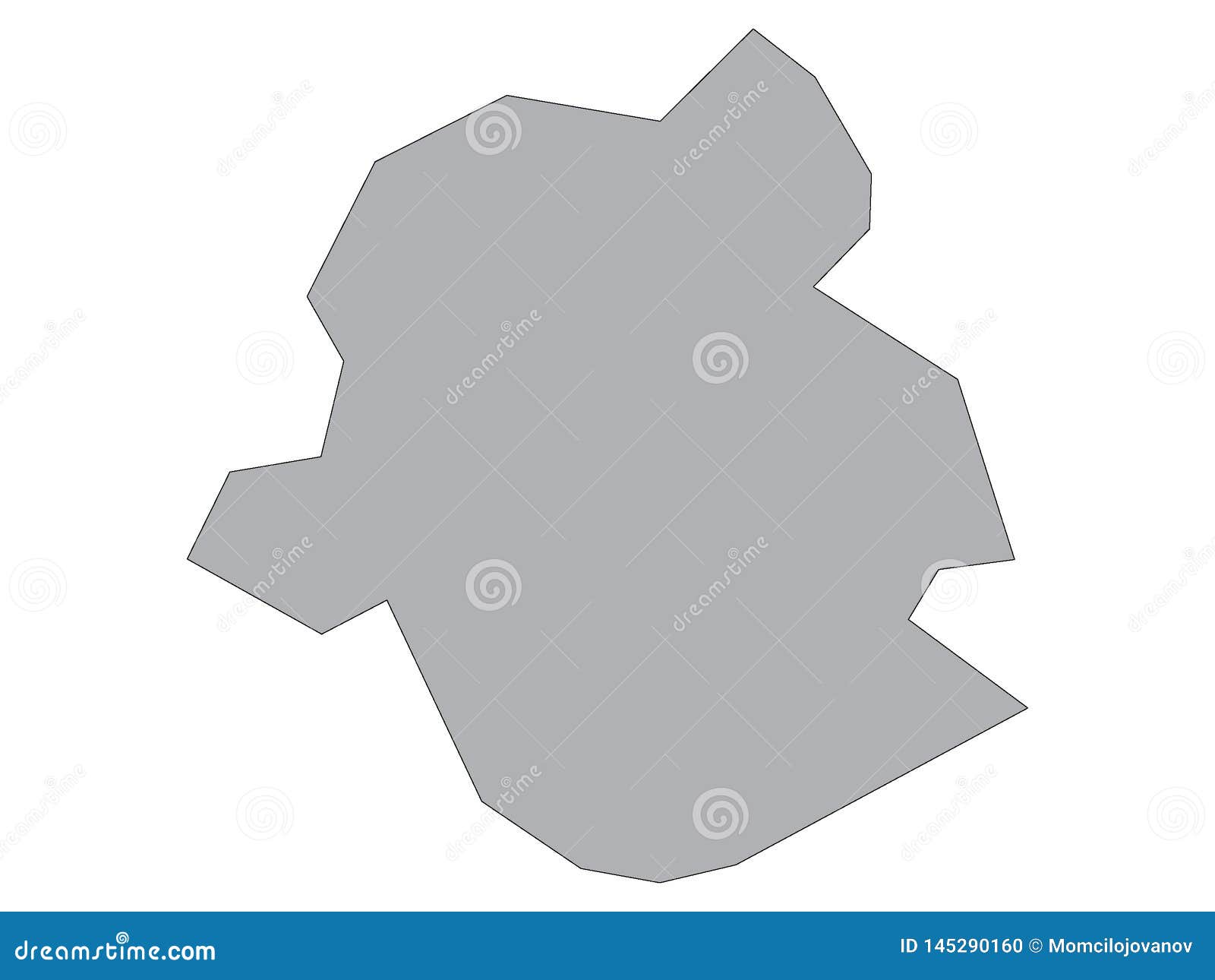 Gray Map Of Belgian Provinces With Surrounding Terrain Vector ...