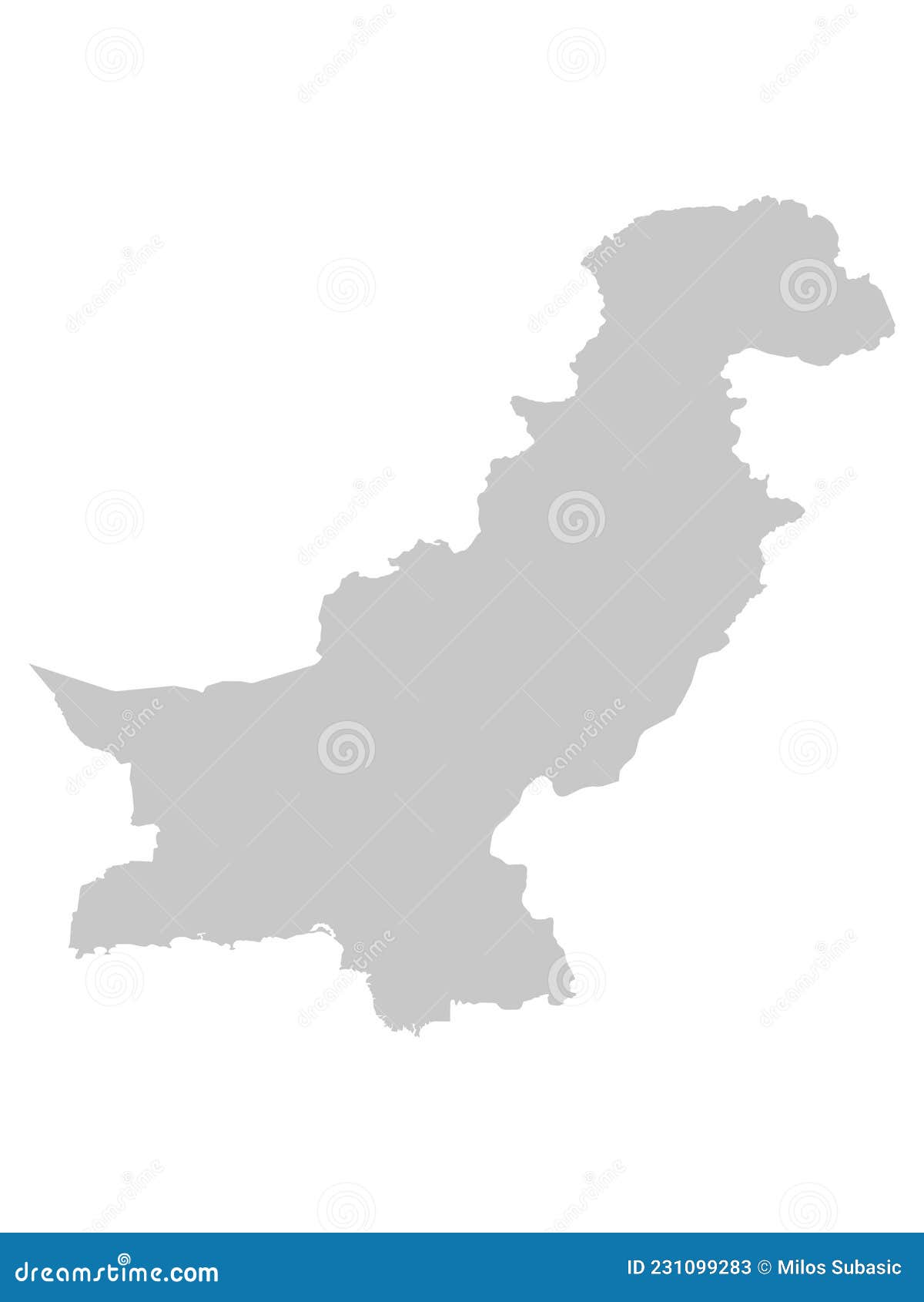 Gray Map of Pakistan stock vector. Illustration of nation - 231099283