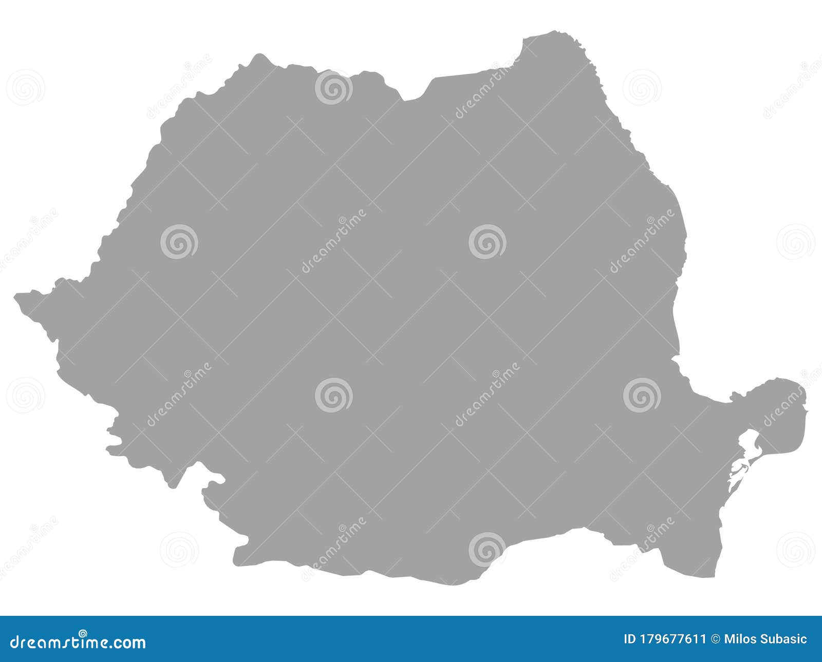 Gray Map of Romania on White Background Stock Vector - Illustration of ...