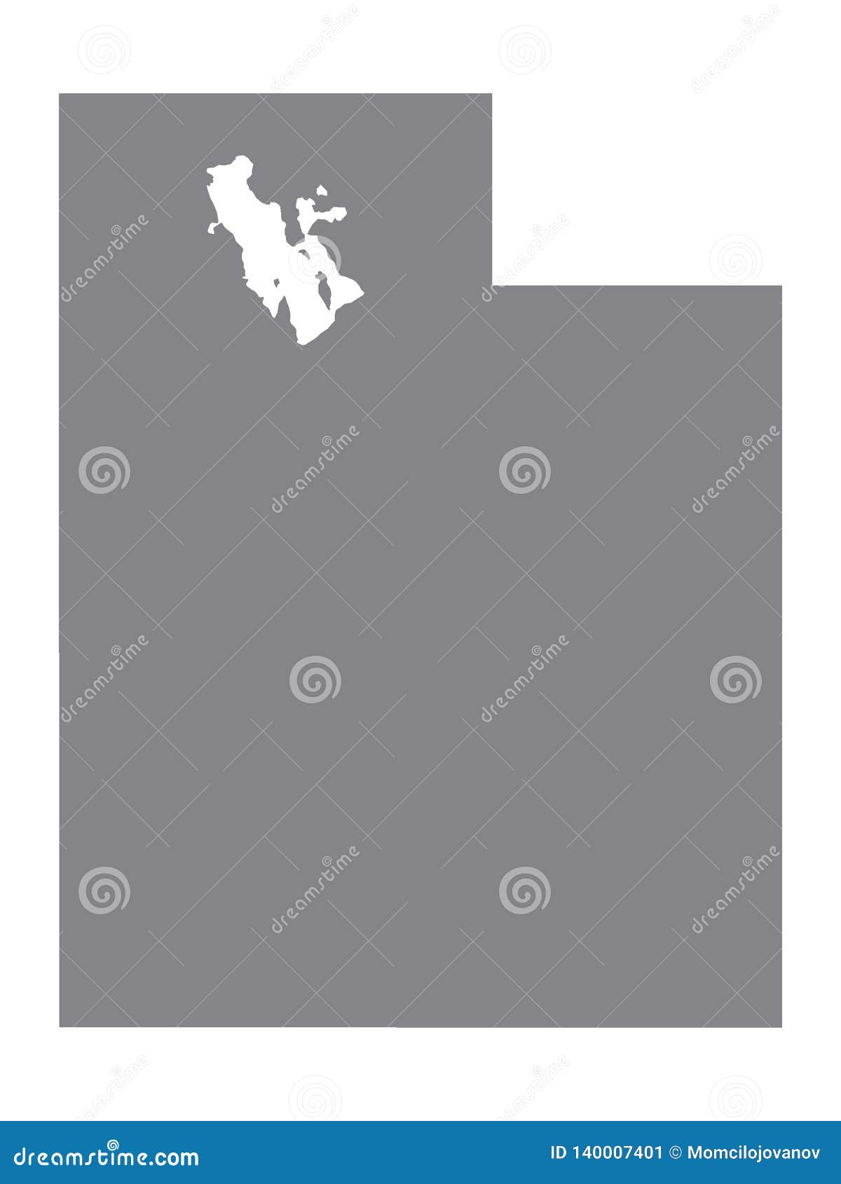 Utah, UT, Gray Political Map, US State, Nicknamed Beehive State Vector ...