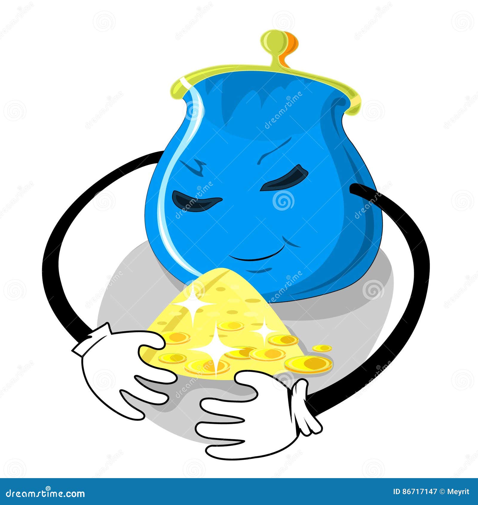 Greedy Banker With Money And Houses Royalty-Free Illustration ...