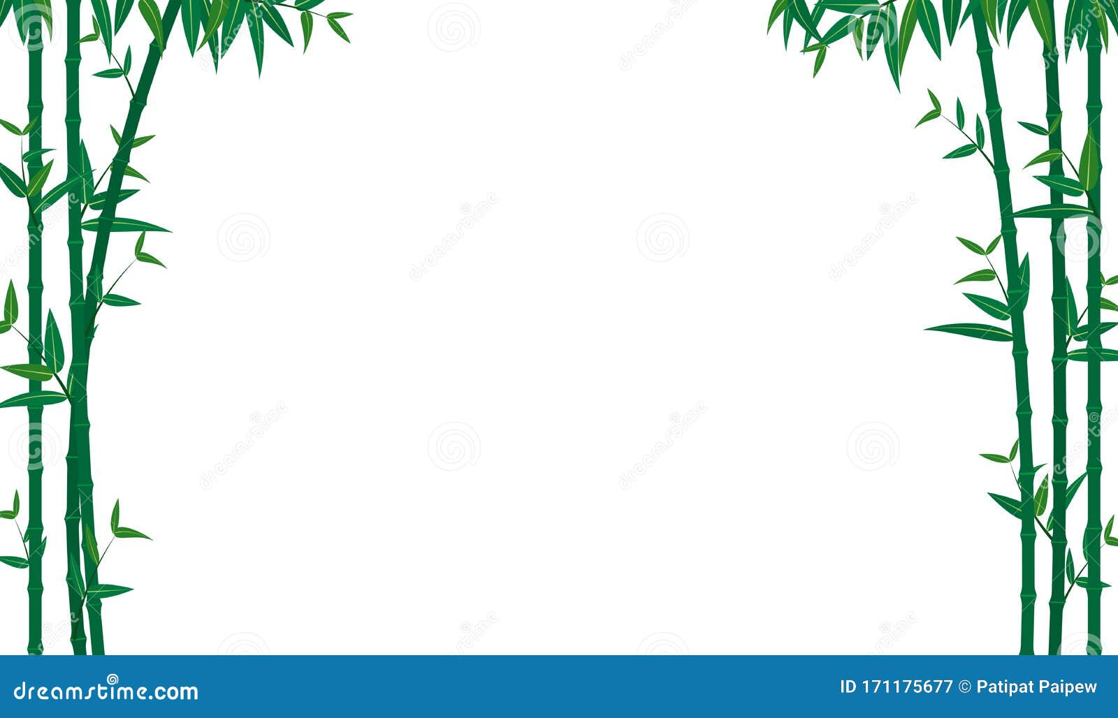 Vector Illustration of Green Bamboo Template Stock Illustration ...