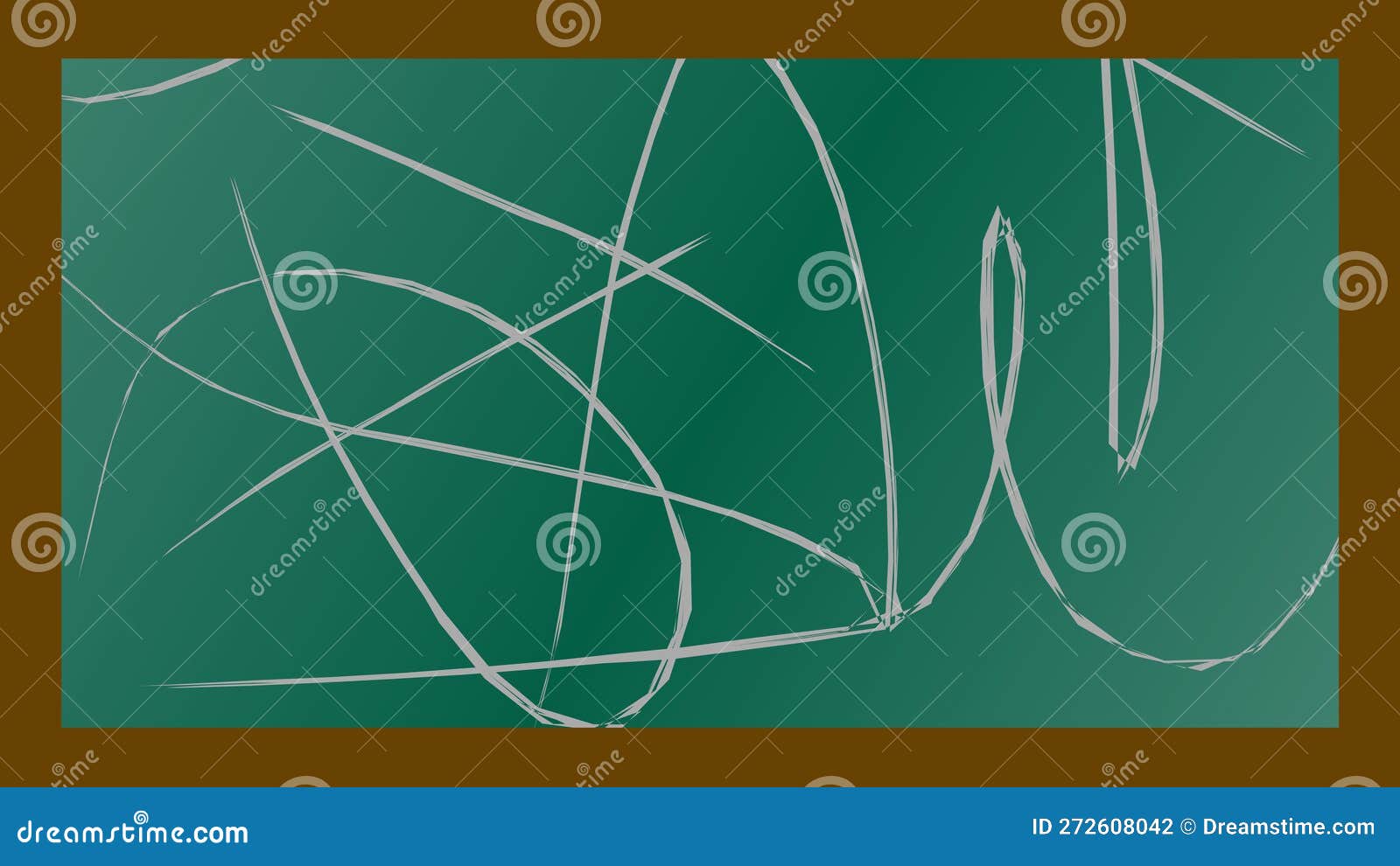 Vector Illustration of a Green Board with a White Random Scribble Stock ...