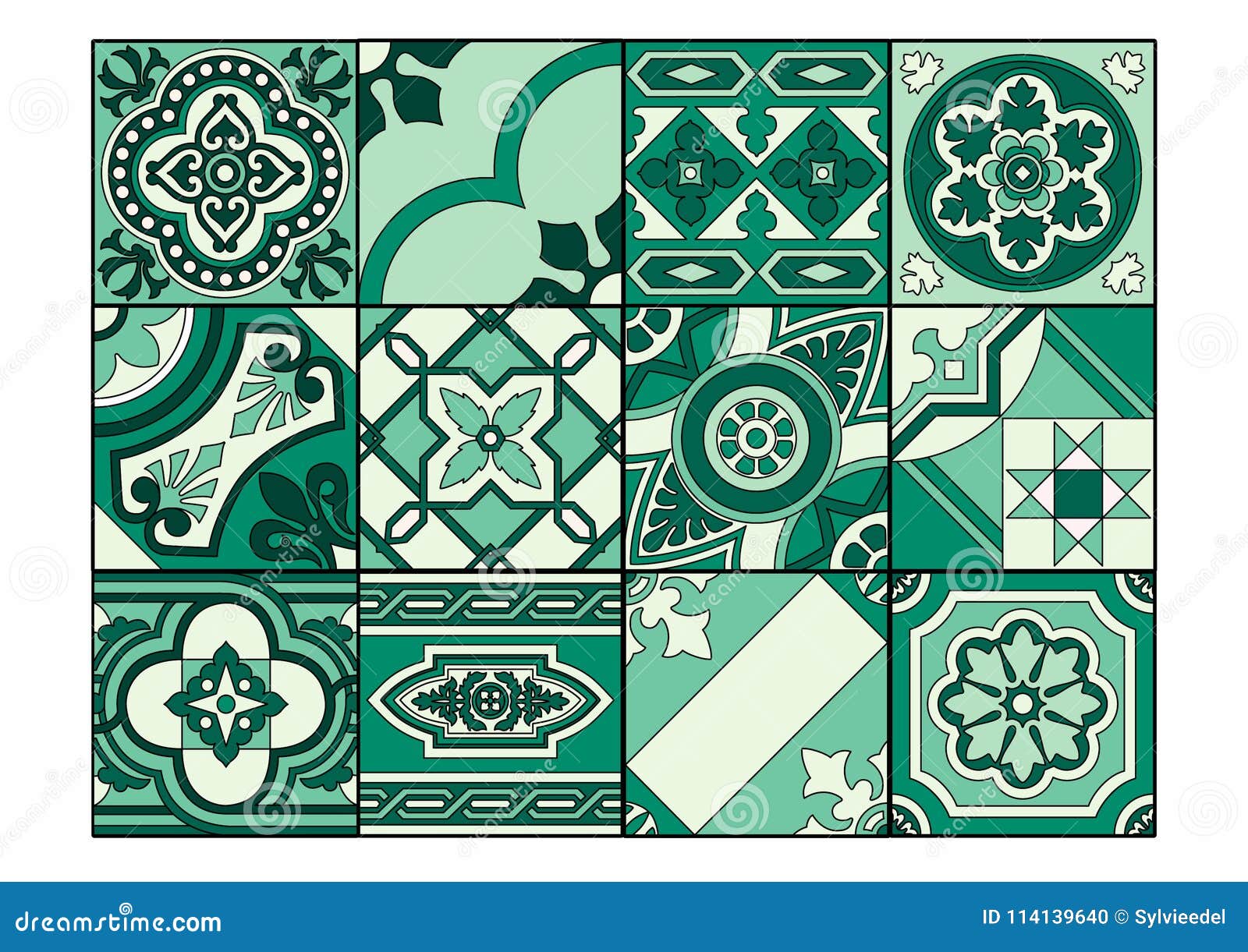 Green patchwork stock vector. Illustration of ground - 114139640