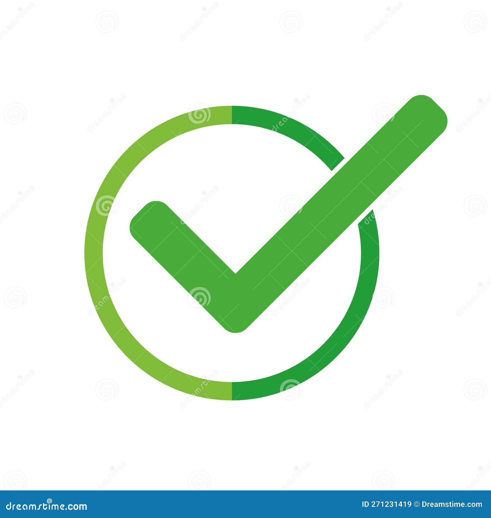 Vector Illustration of Green Check Mark Icons Stock Vector ...