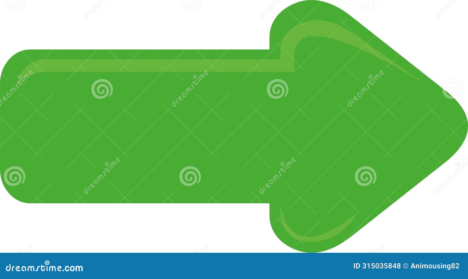 Vector Illustration Green Color Arrow Pointing Right Side Stock Vector ...