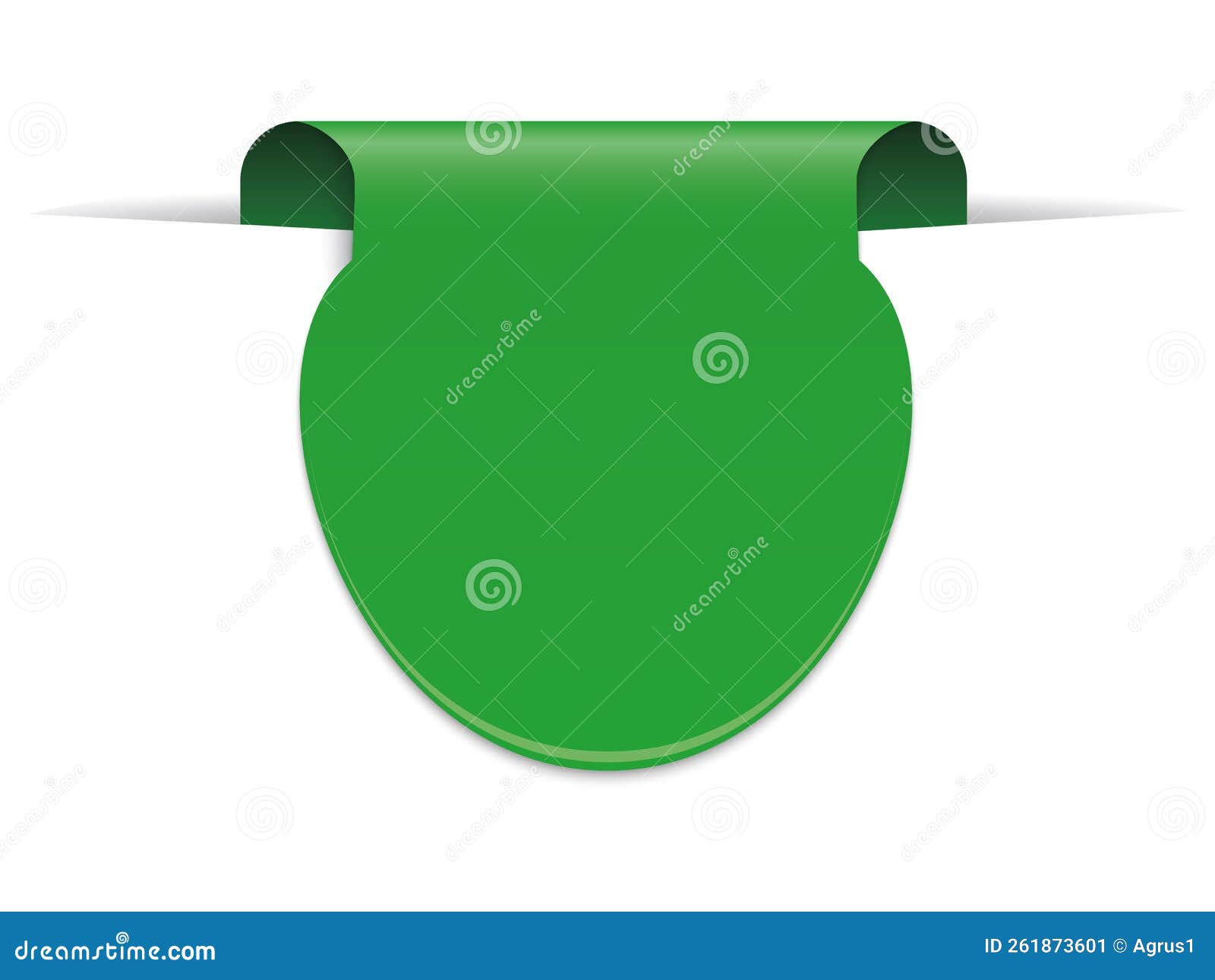 Vector Illustration of Green Colored Label Banner Stock Vector ...