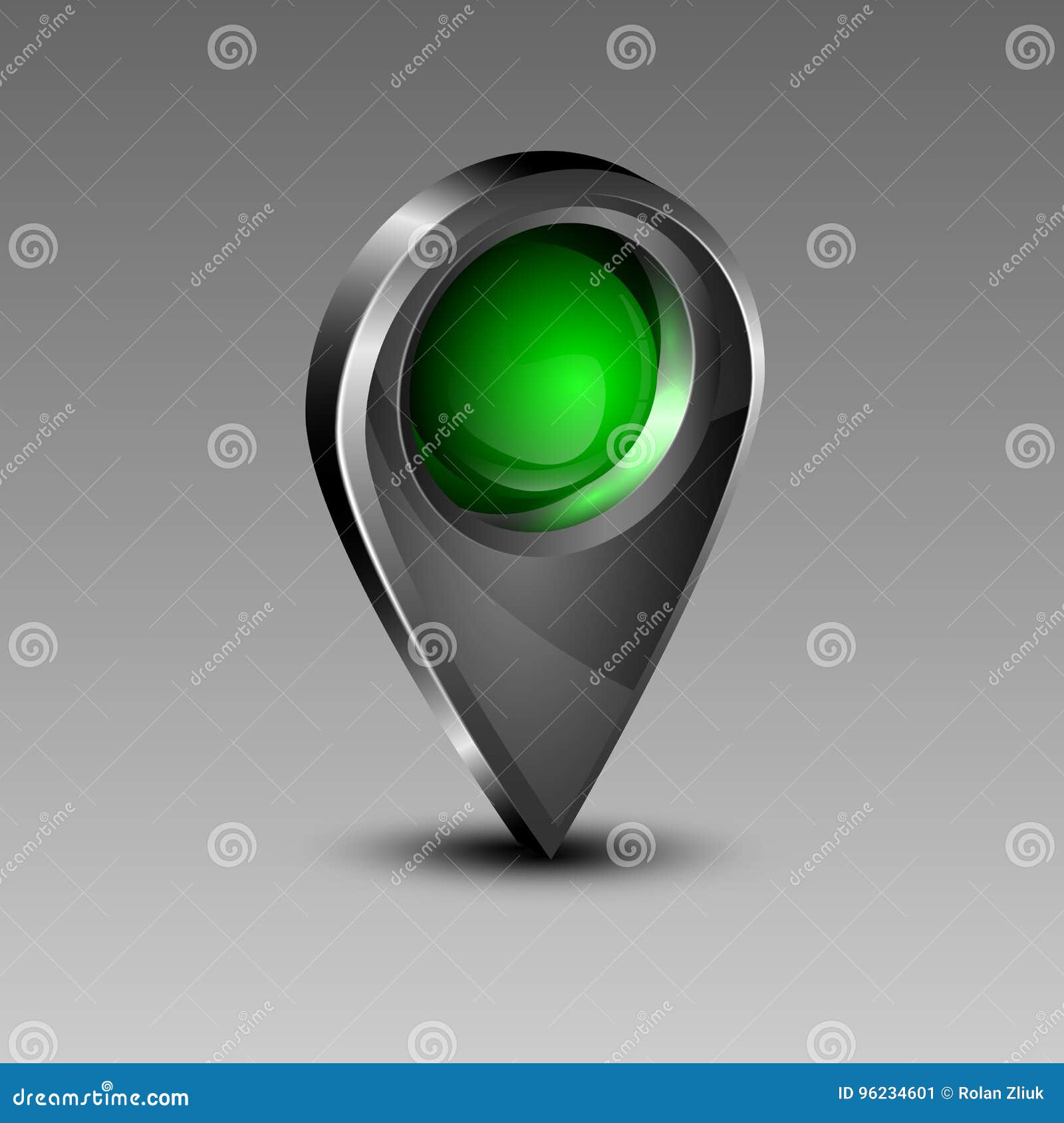 Geolocation green icon stock vector. Illustration of icon - 96234601