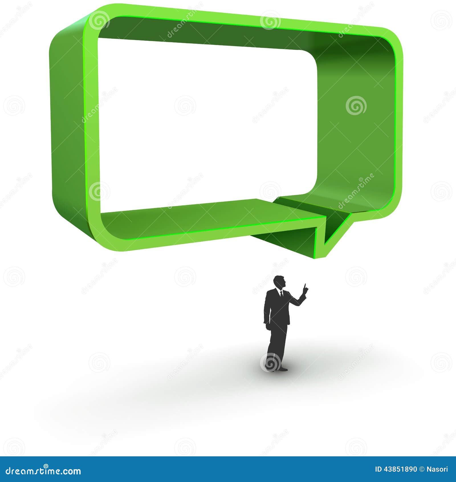 Vector Illustration of Green Dialog Box Stock Illustration ...