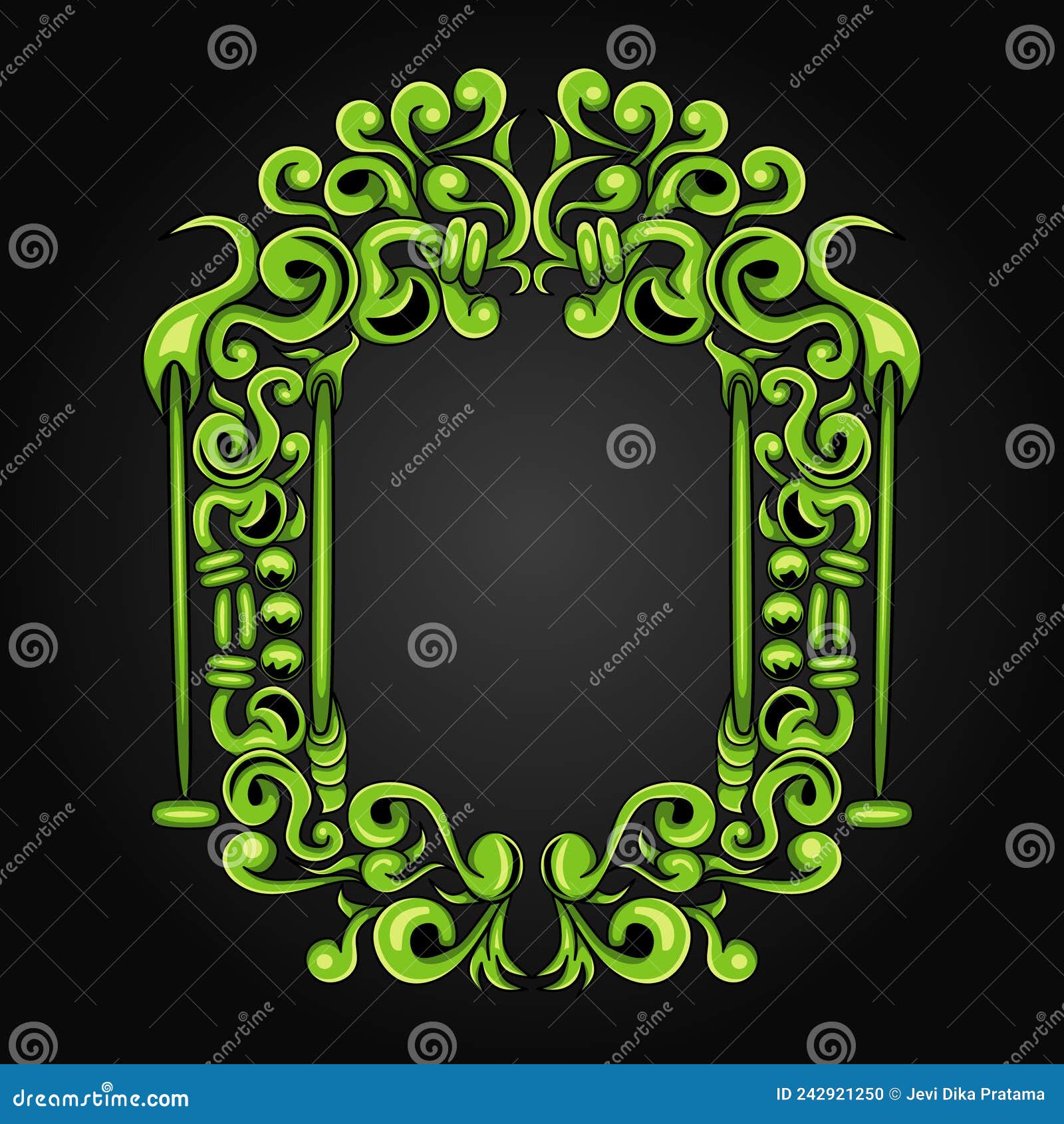 Vector Illustration of Green Frame Perfect Stock Vector - Illustration ...