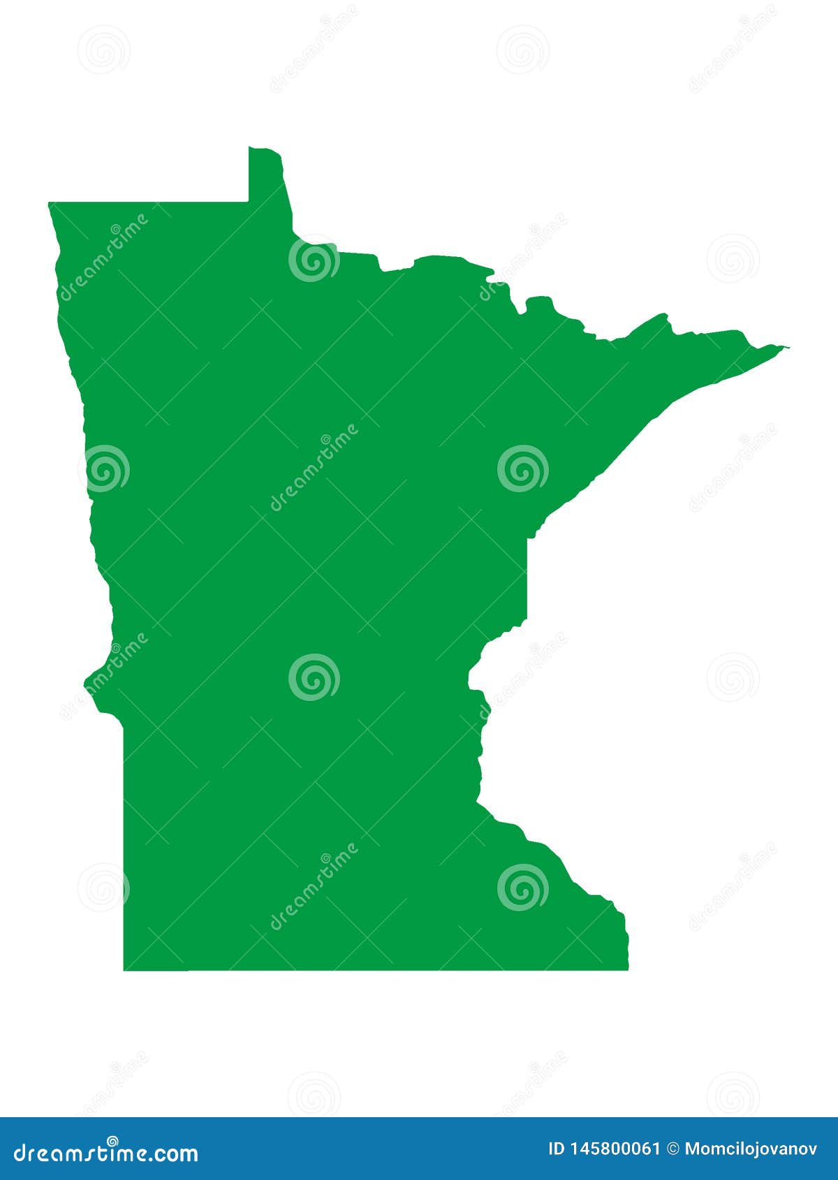 Green Map of US State of Minnesota Stock Vector - Illustration of ...