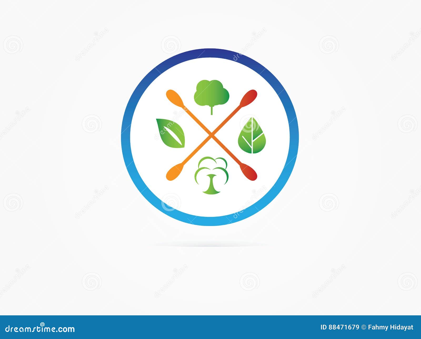 Vector Illustration Green Option Tree in Circle Icon Stock Illustration ...