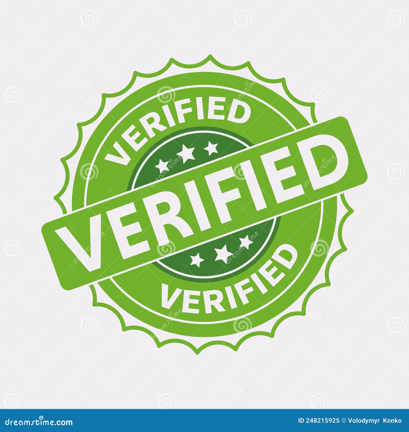 Green Verified Logo Badge With Check List Icon Vector Illustration ...