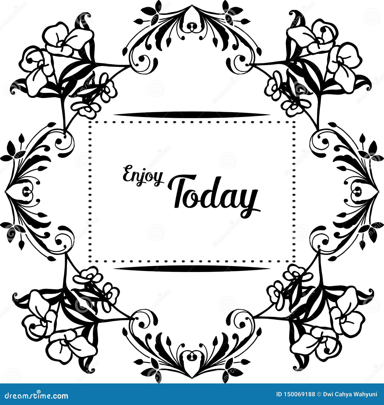 Vector Illustration Greeting Card Enjoy Today with Various Pattern ...