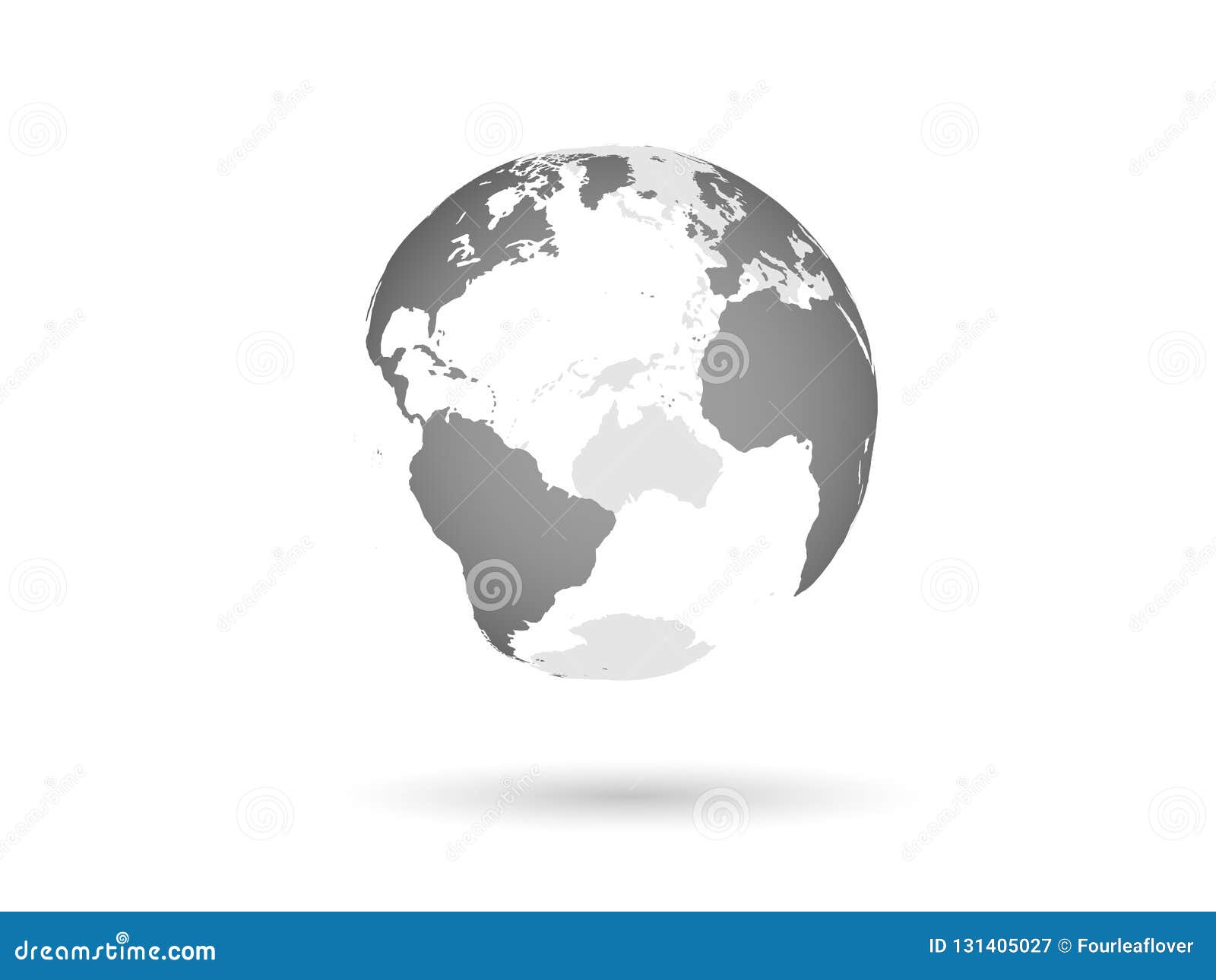 Vector Illustration of a Grey Transparent Earth Globe Stock Vector ...