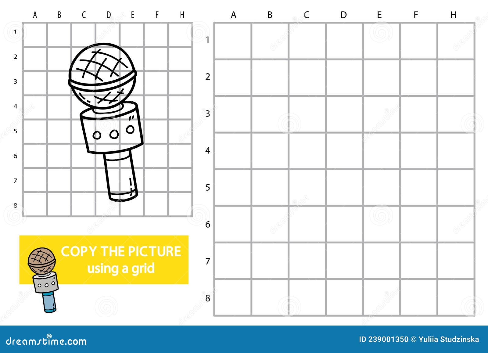 Microphone Grid Copy Picture Stock Vector - Illustration of book ...