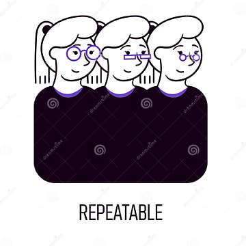 Vector Illustration.Group of Employees Working on Same Ideas and ...