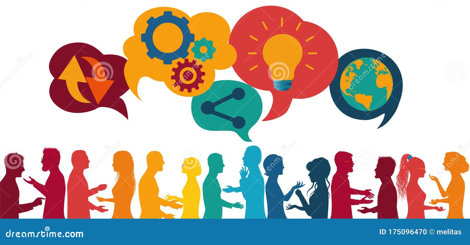 Sharing Ideas.Communication Network Diversity People.Network Teamwork ...