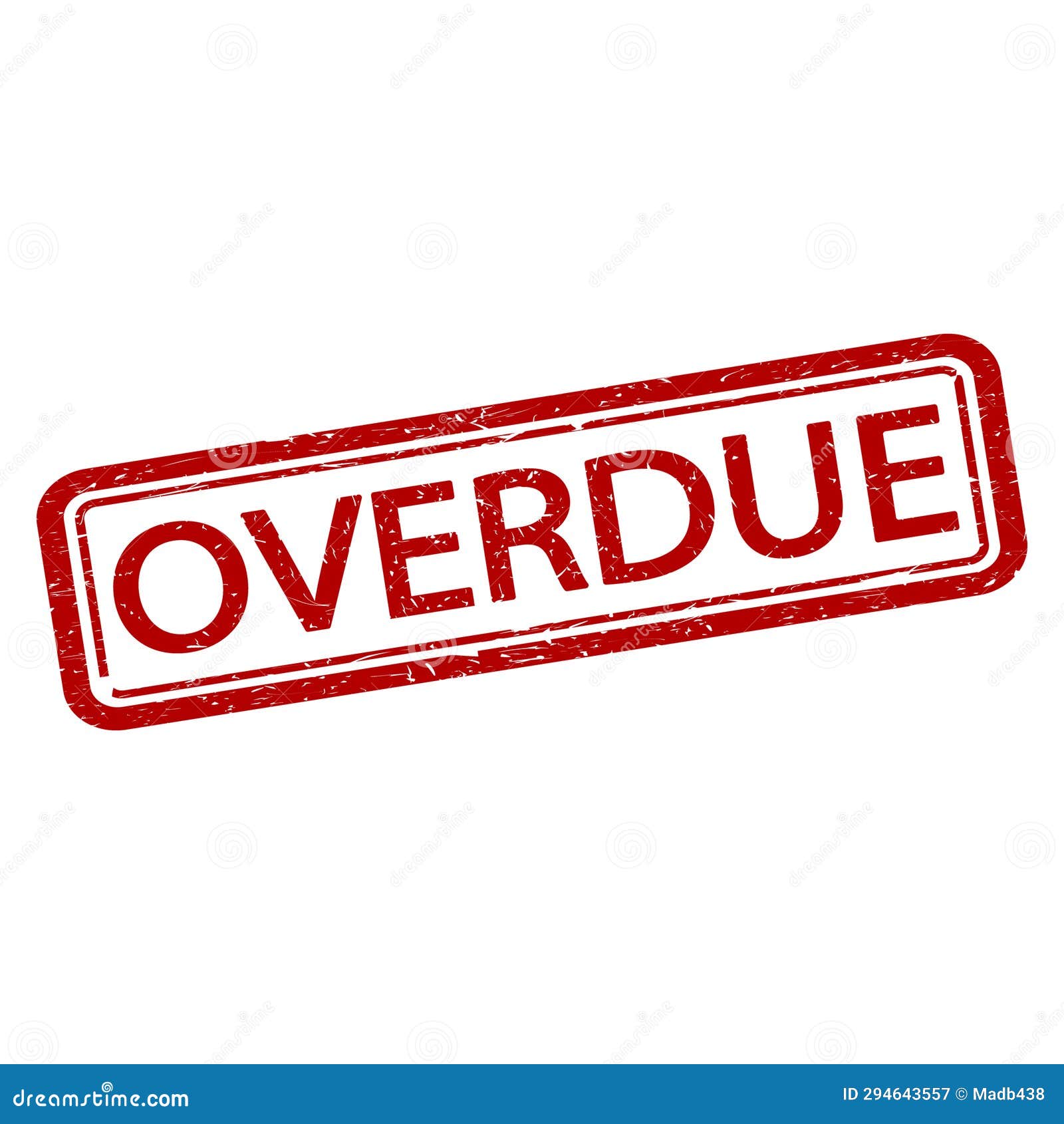 Vector Illustration of Grunge Red Overdue Stamp. Stock Vector ...