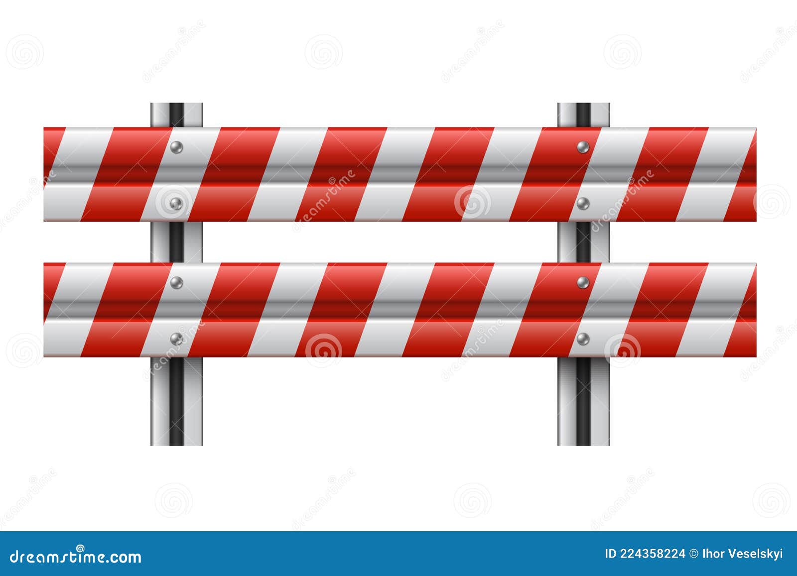 Vector Illustration of a Guardrail Stock Vector - Illustration of ...