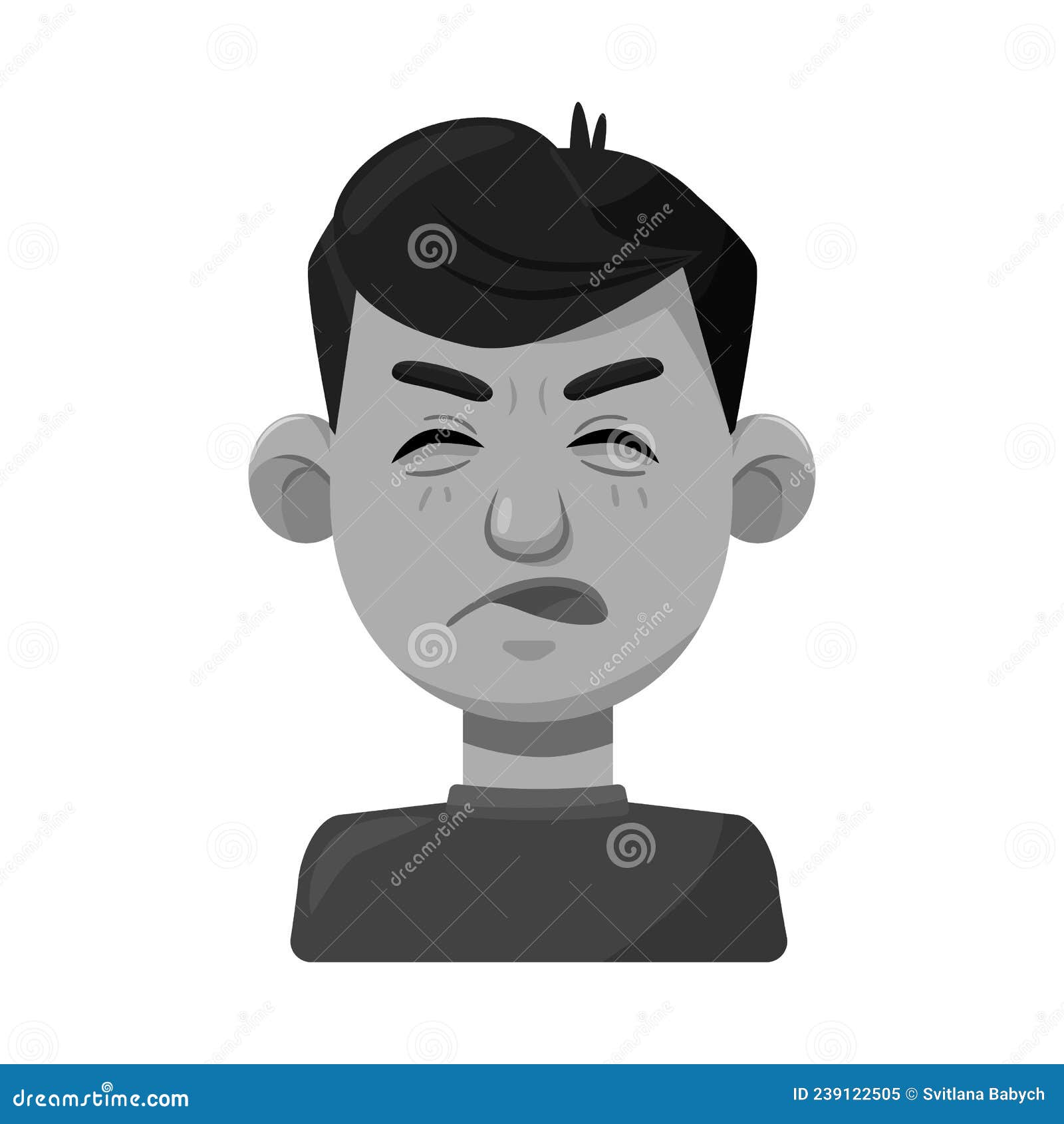 Vector Design of Guy and Contempt Icon. Set of Guy and Surprised Stock ...