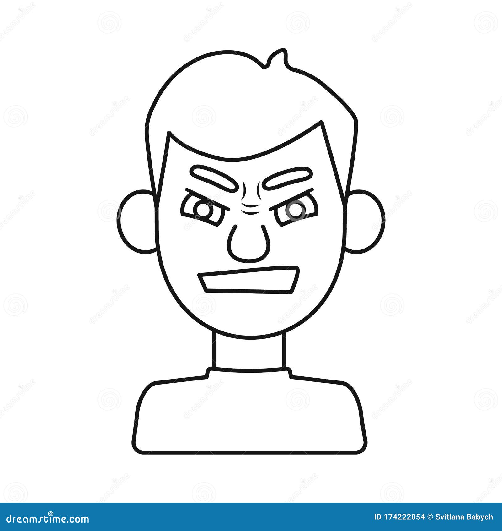 Hatred Icon. Stress Face Monster Concept. Stressful Situations. Mental ...