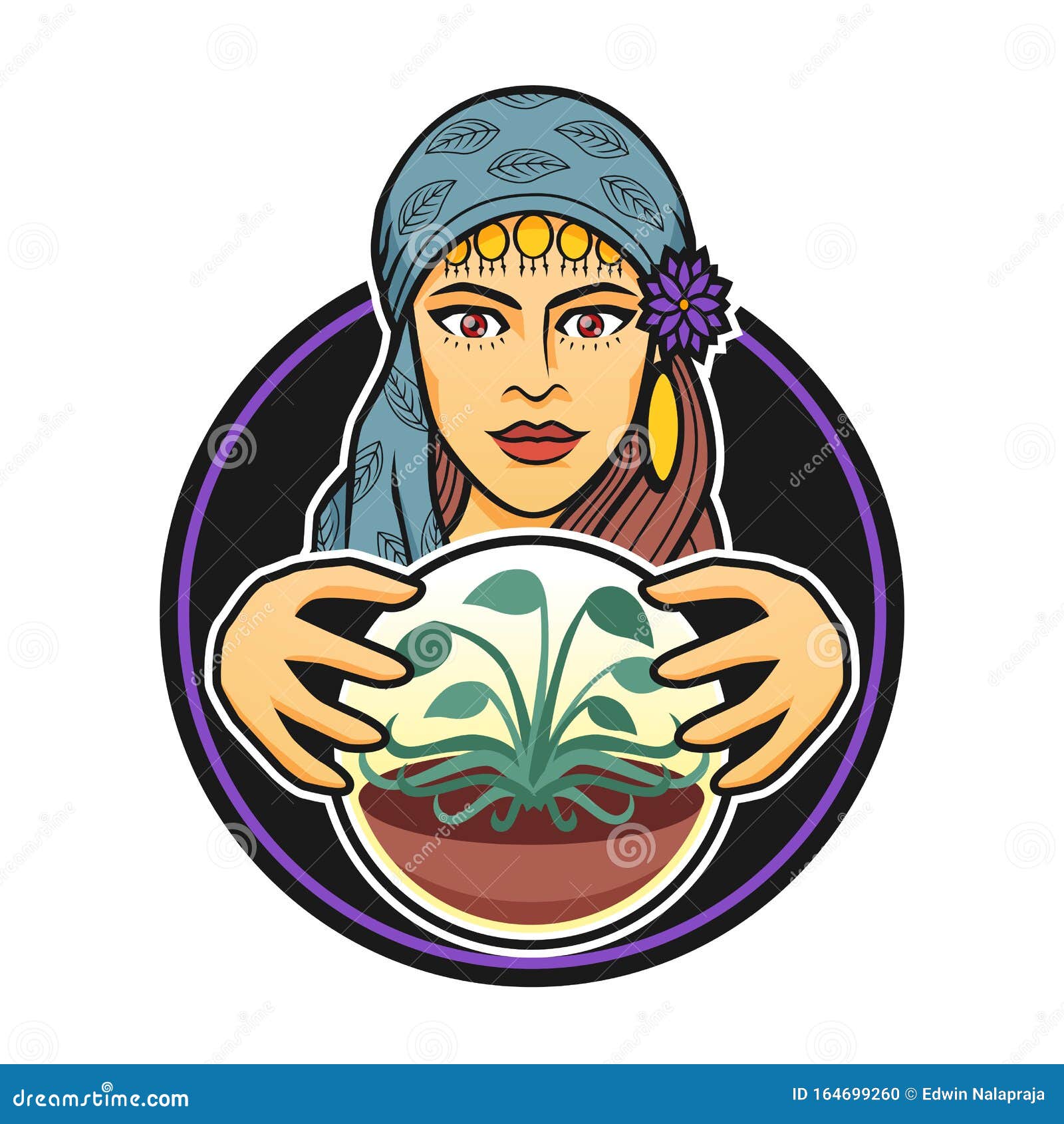 Gypsy Woman Cartoon Vector | CartoonDealer.com #24291337