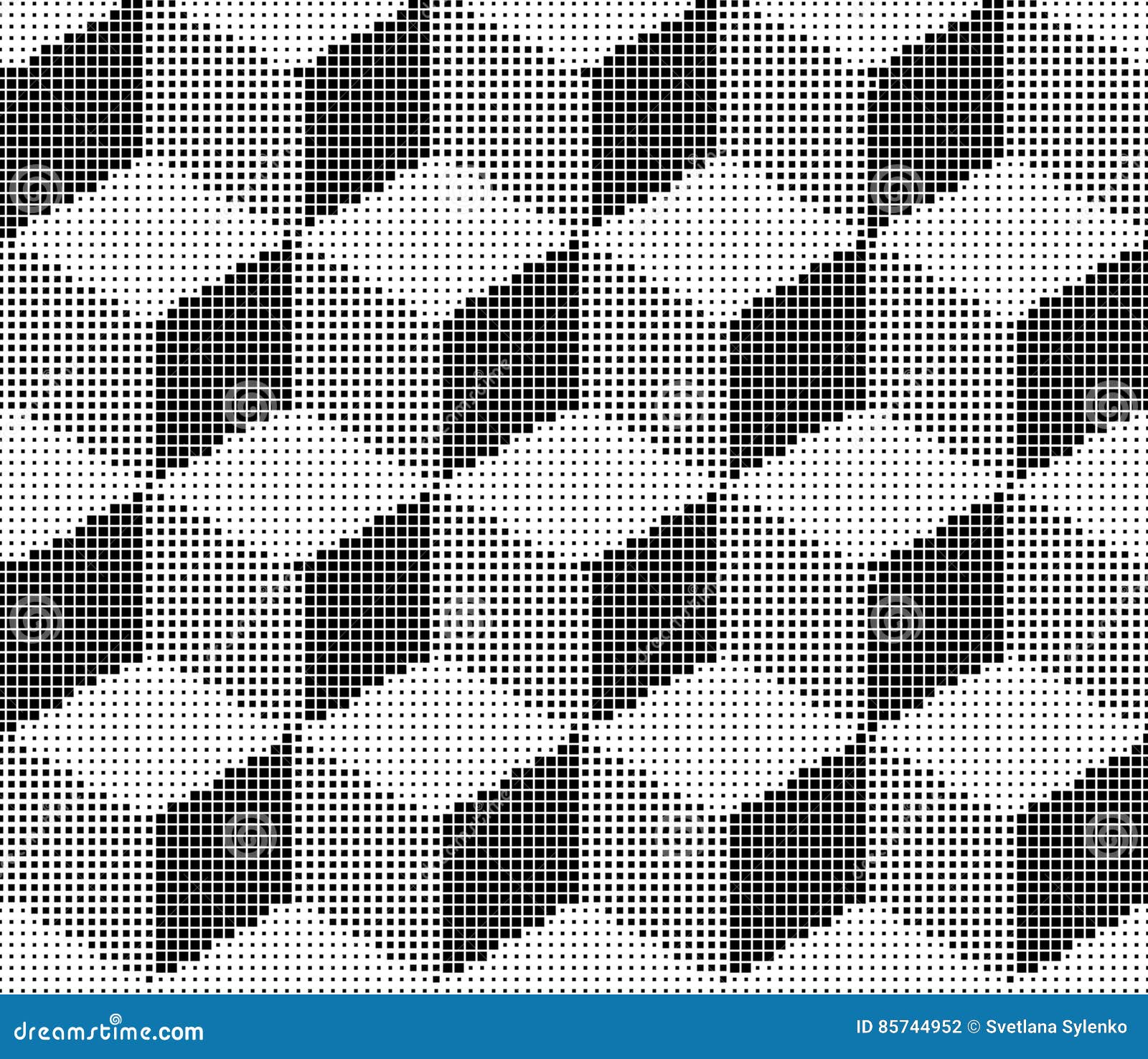 Vector Illustration with Halftone Pattern. Isometric Cubes Engraving ...