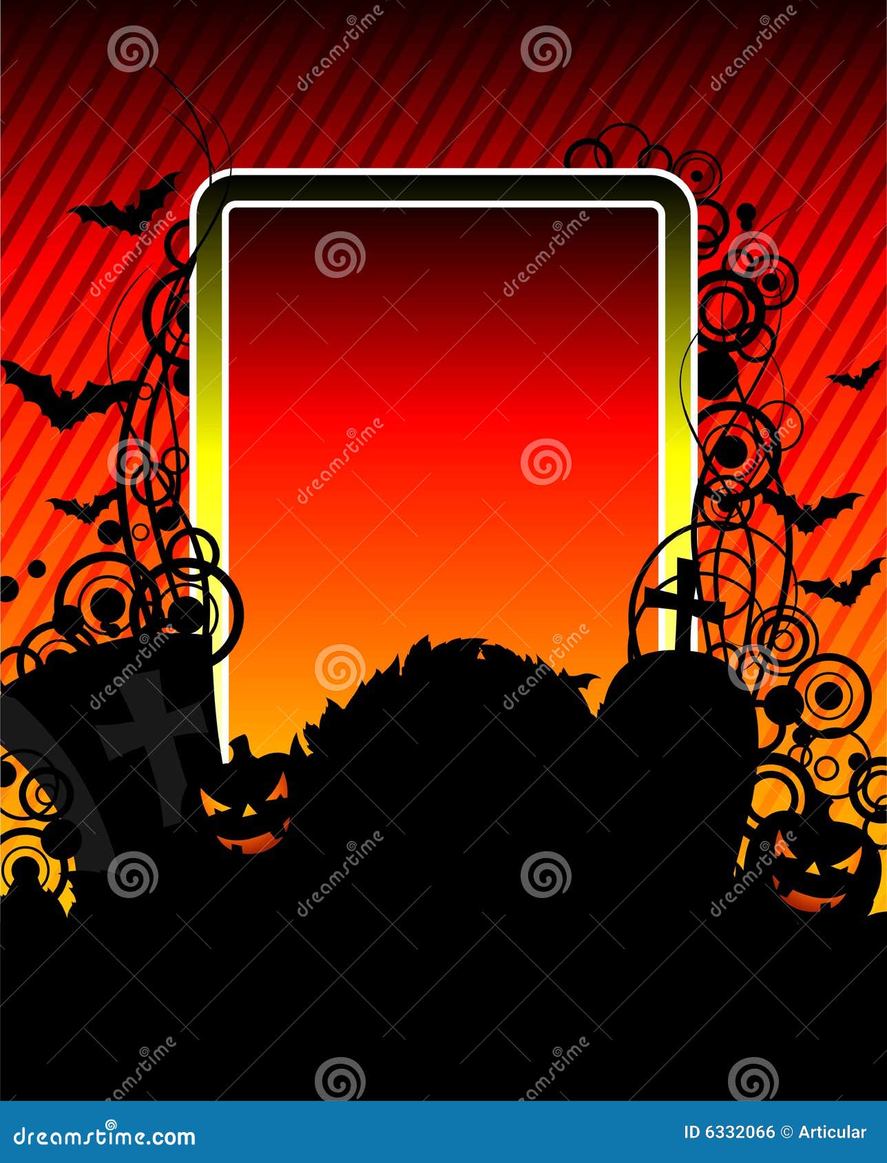 Vector Illustration on a Halloween Theme Stock Vector - Illustration of ...
