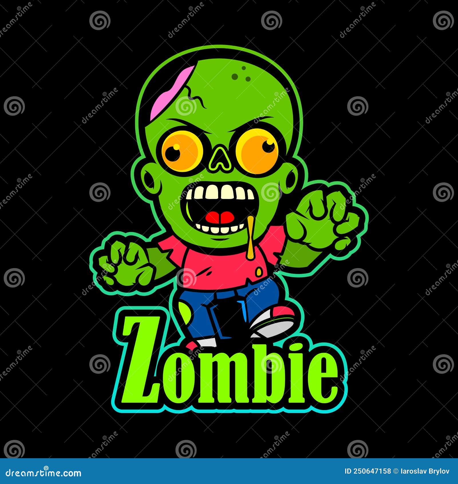 Vector Illustration of Halloween Zombies. Green Zombies. Ready for ...