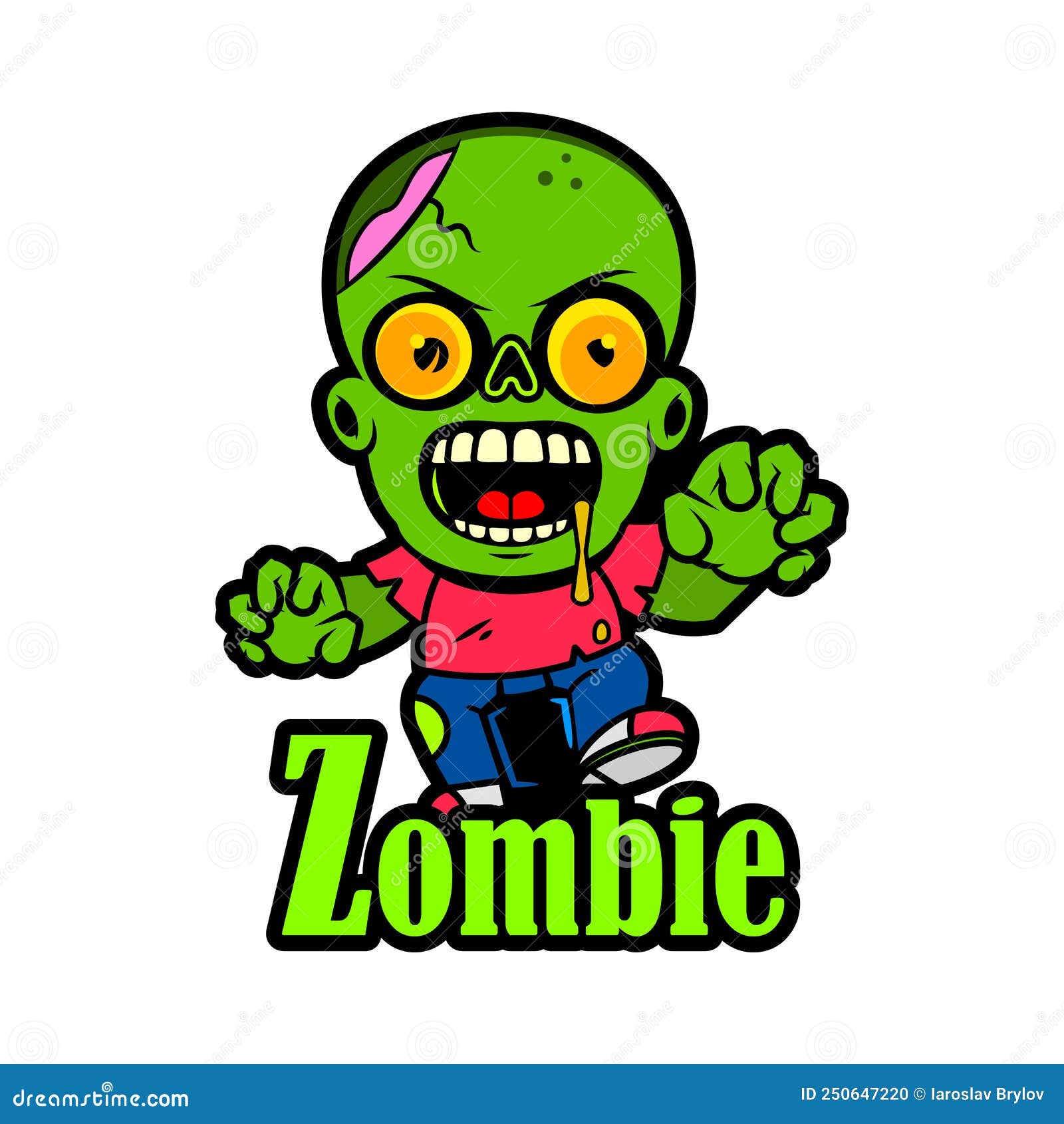 Vector Illustration of Halloween Zombies. Green Zombies. Ready for ...