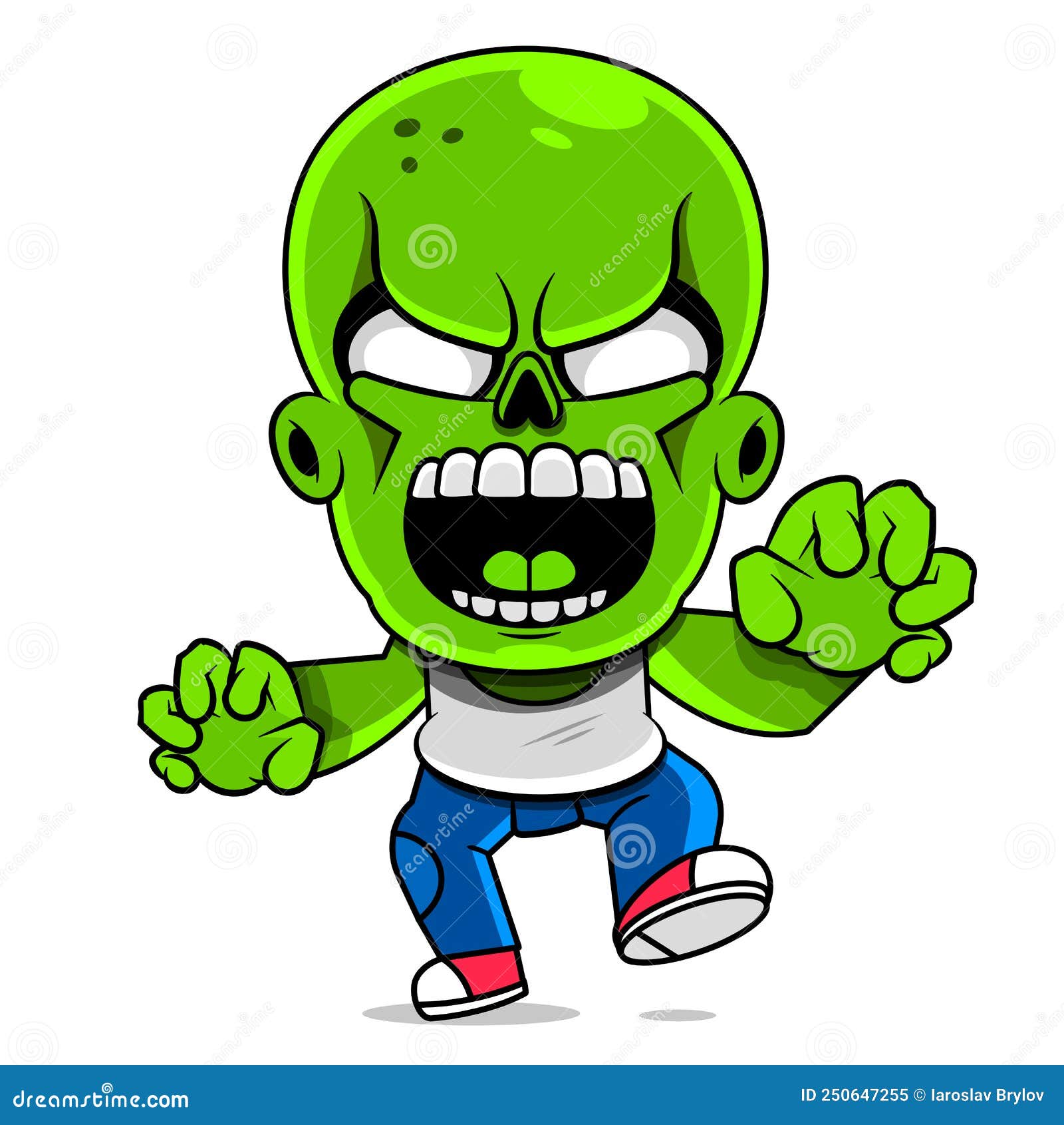 Vector Illustration of Halloween Zombies. Green Zombies. Ready for ...