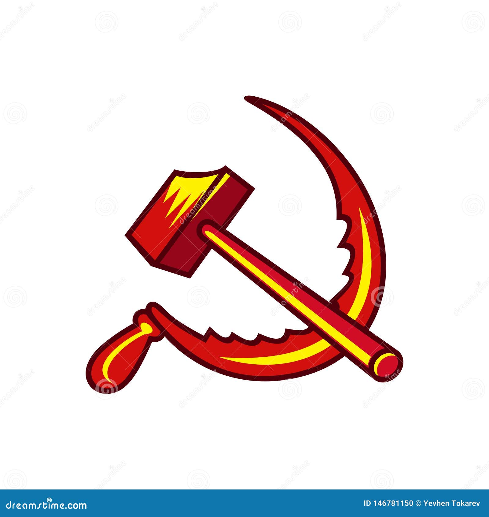 Vector Illustration of Hammer and Sickle Stock Illustration ...