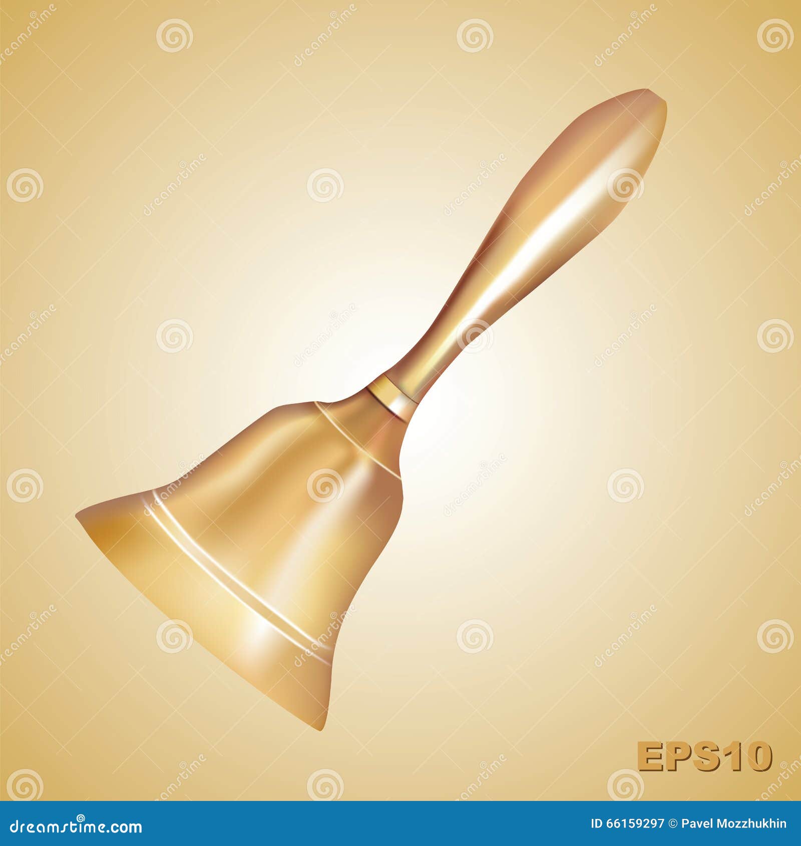 Vector Illustration of Hand-bell Stock Illustration - Illustration of ...