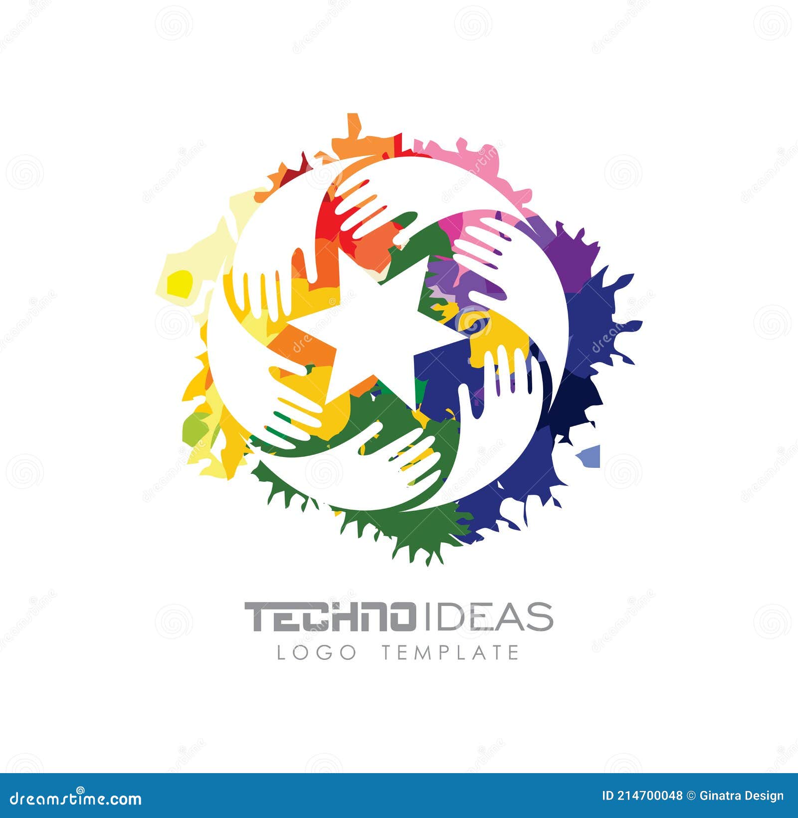 Hand Circle Design Ideas stock vector. Illustration of frame - 214700048