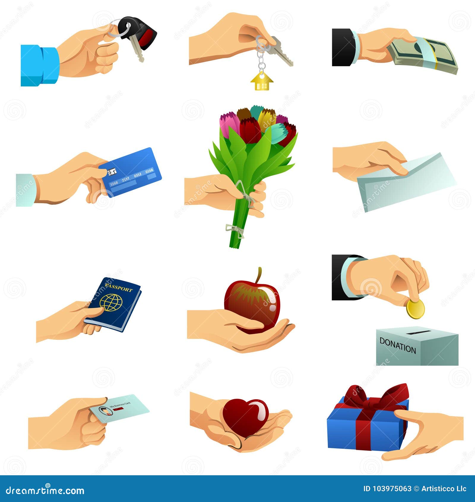 Hand Doing Different Things Illustration Stock Vector - Illustration of ...