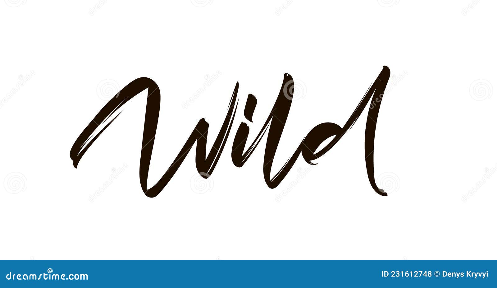 Vector Illustration. Hand Drawn Brush Type Calligraphic Lettering of ...