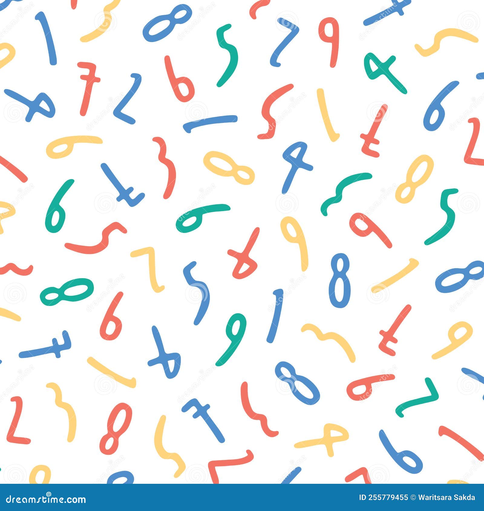 Number Pattern Vector Illustration | CartoonDealer.com #38156436