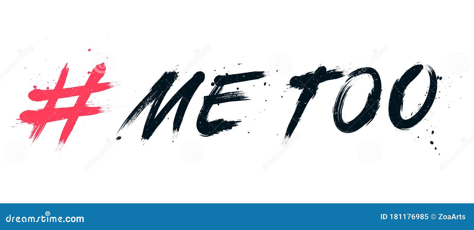Vector Illustration Hand Drawn Hashtag Me Too with Splash Effects ...