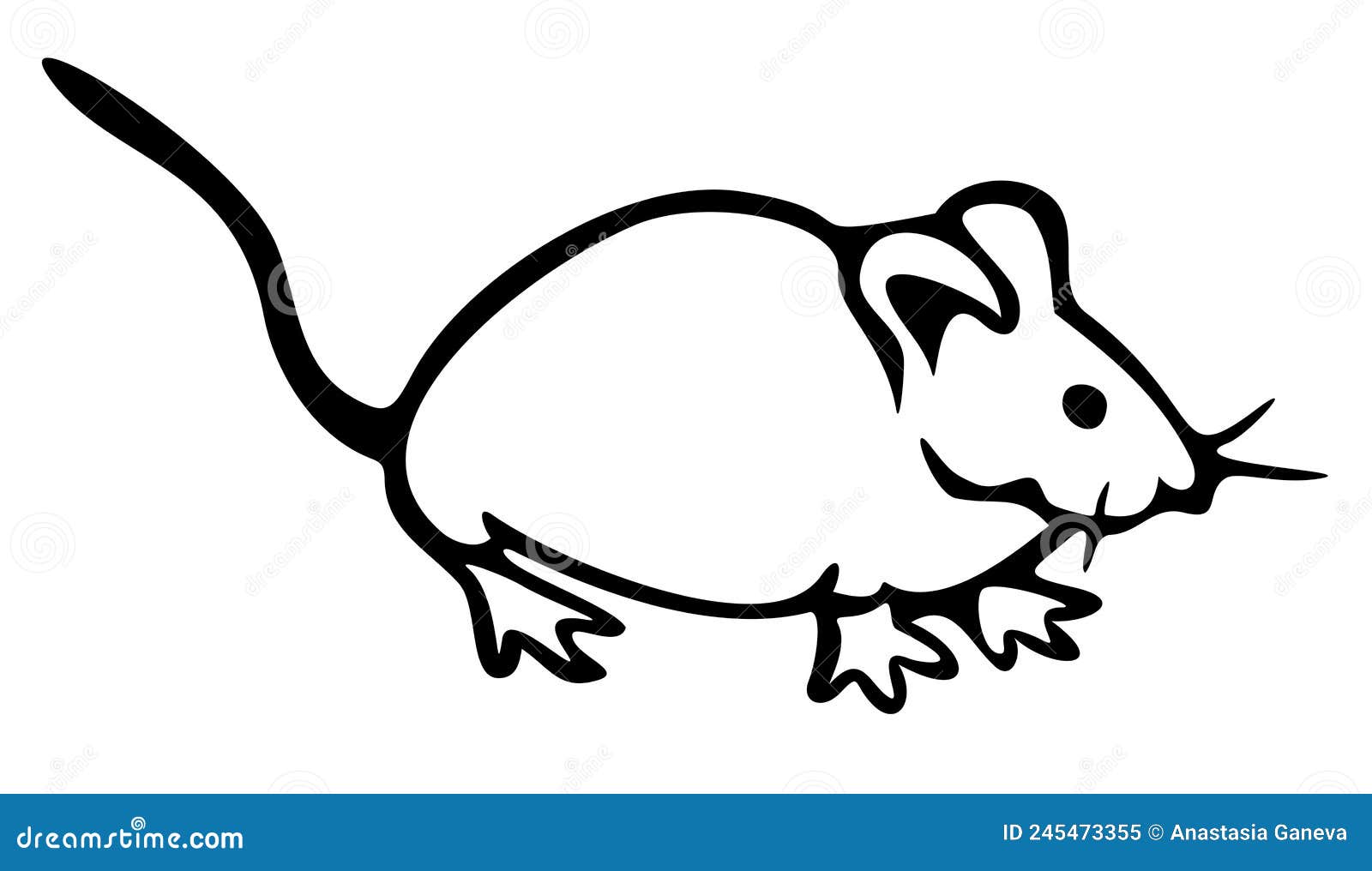 Vector Illustration of Hand Drawn Mouse. Stock Illustration ...