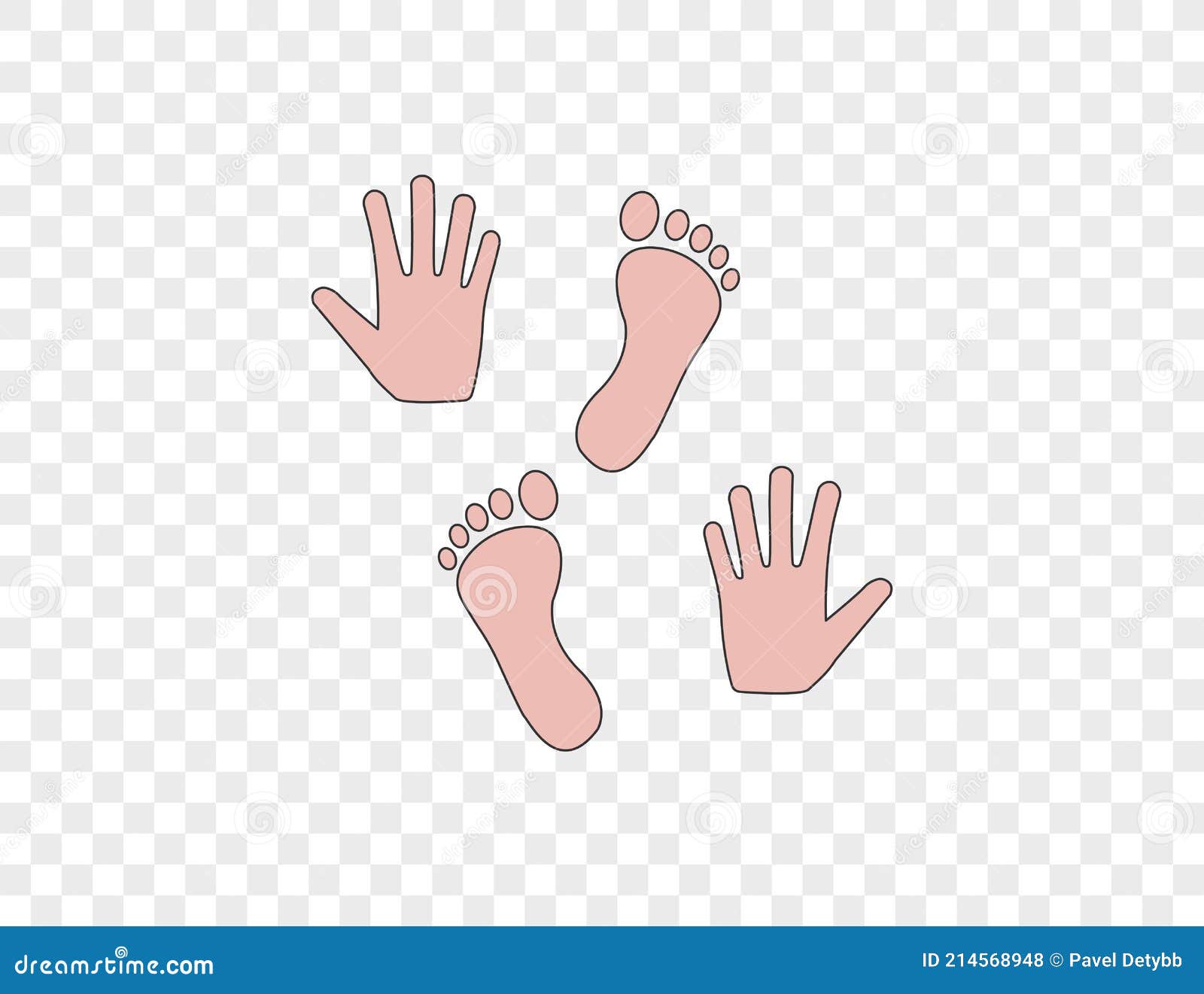 Human Hand Foot Icon, Print. Vector Illustration Stock Vector ...
