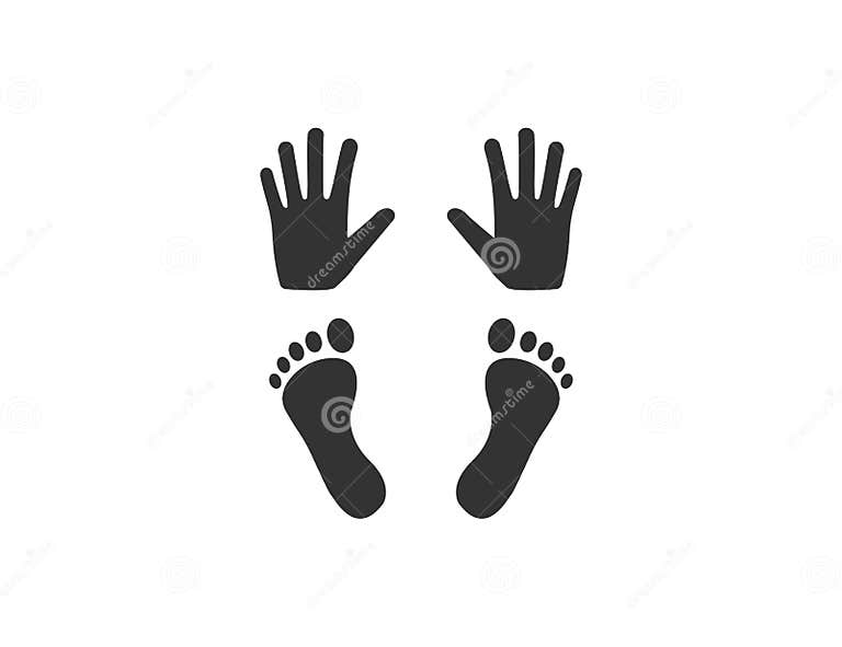 Human Hand Foot Icon, Print. Vector Illustration Stock Vector ...